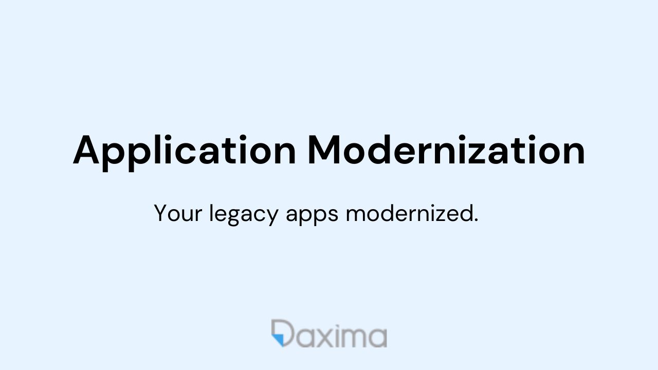 Application Modernization Services (Update Your Legacy Apps)