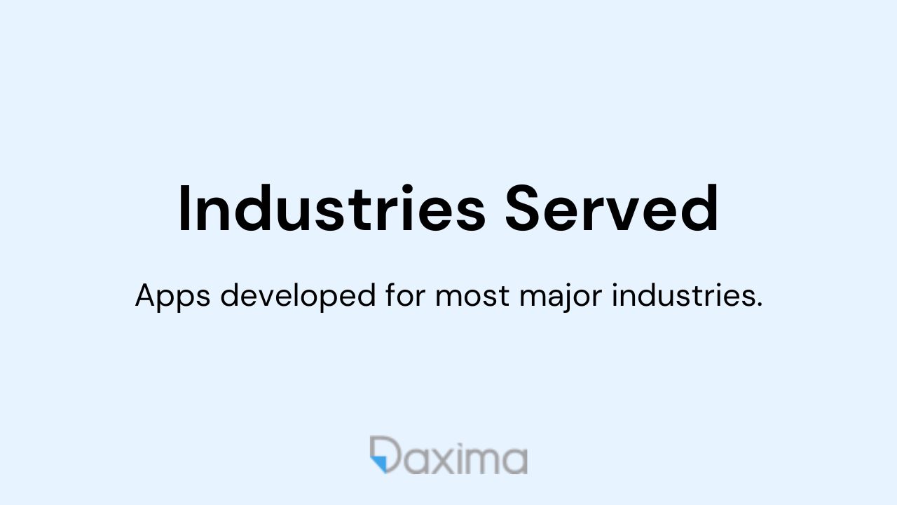 Apps and Software Developed Across Major Industries - Daxima